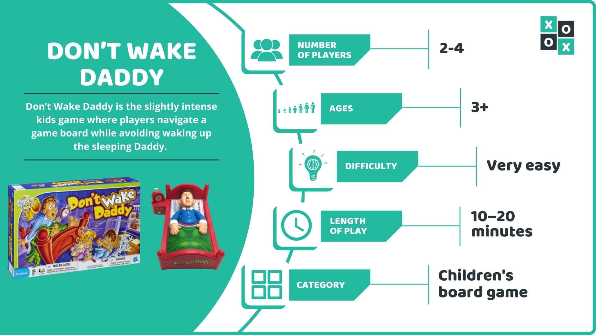 Don't Wake Daddy Board Game Rules and Instructions